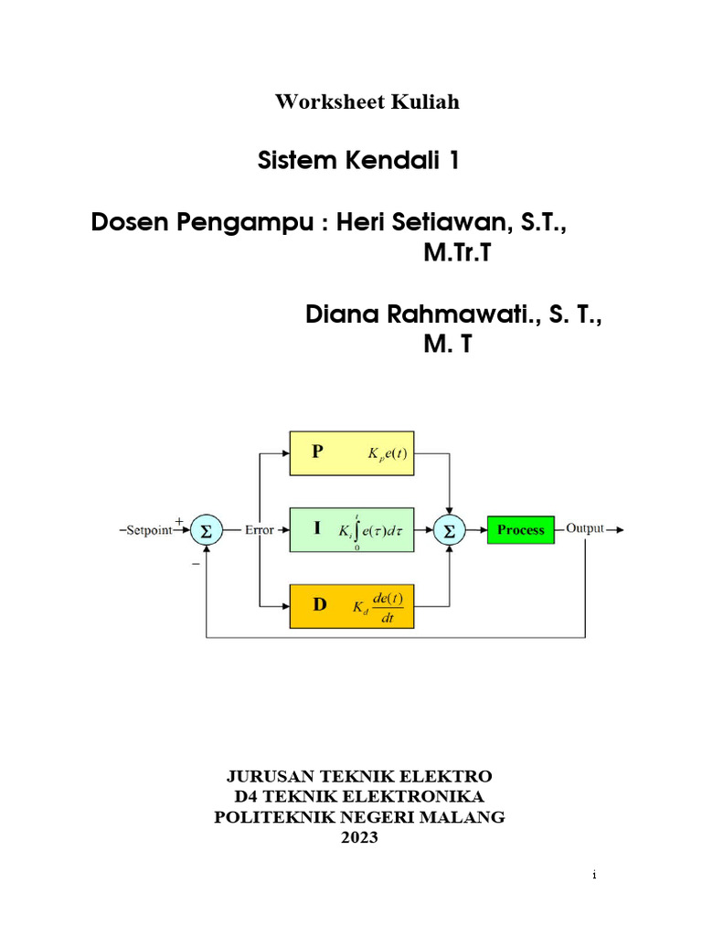 Worksheet Kuliah 5 Respon Sistem DIAN | PDF