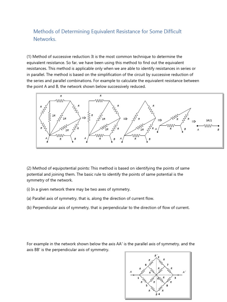 11 - JEE - Physics - Current Electricity and Heating Effect - Methods ...