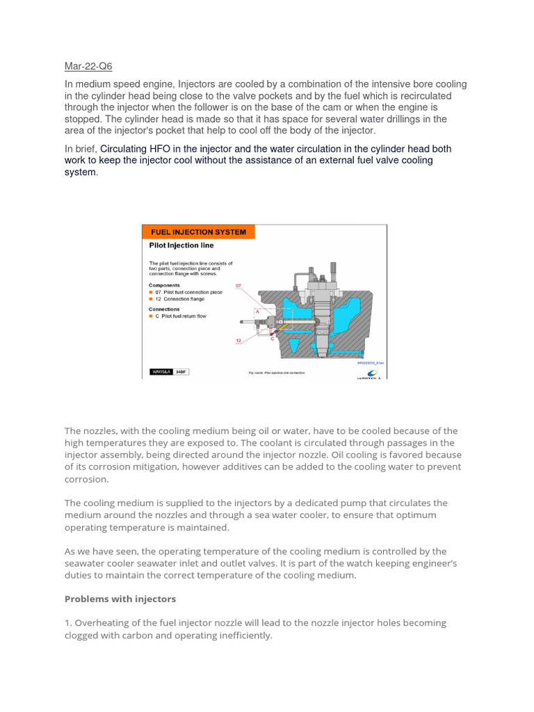 Injector Cooling and Maintenance Insights | PDF | Internal Combustion ...