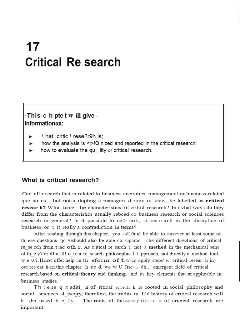 Critical Research | PDF
