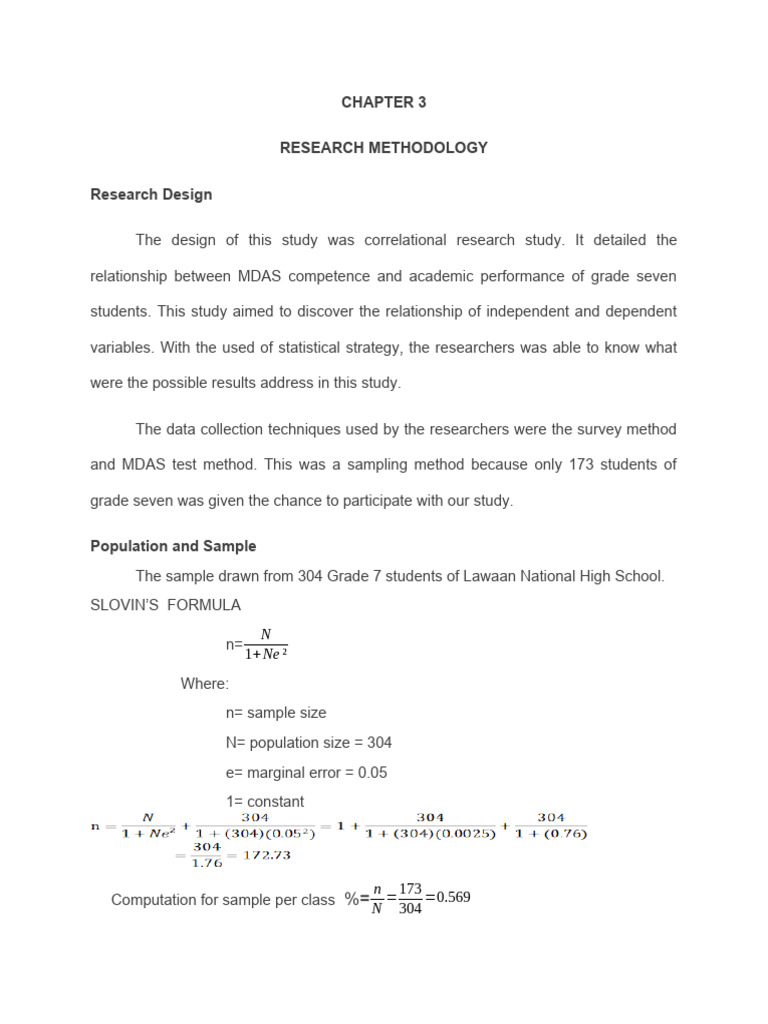 Research Methodology Sample | PDF | Survey Methodology | Sampling (Statistics)
