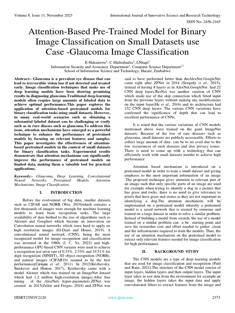 Attention-Based Pre-Trained Model for Binary Image Classification on ... Attention-Based Pre-Trained Model for Binary Image Classification on ...