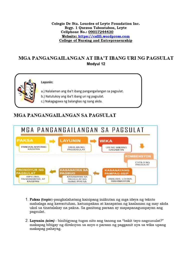 Modyul 12 Sa Filipino 21 | PDF