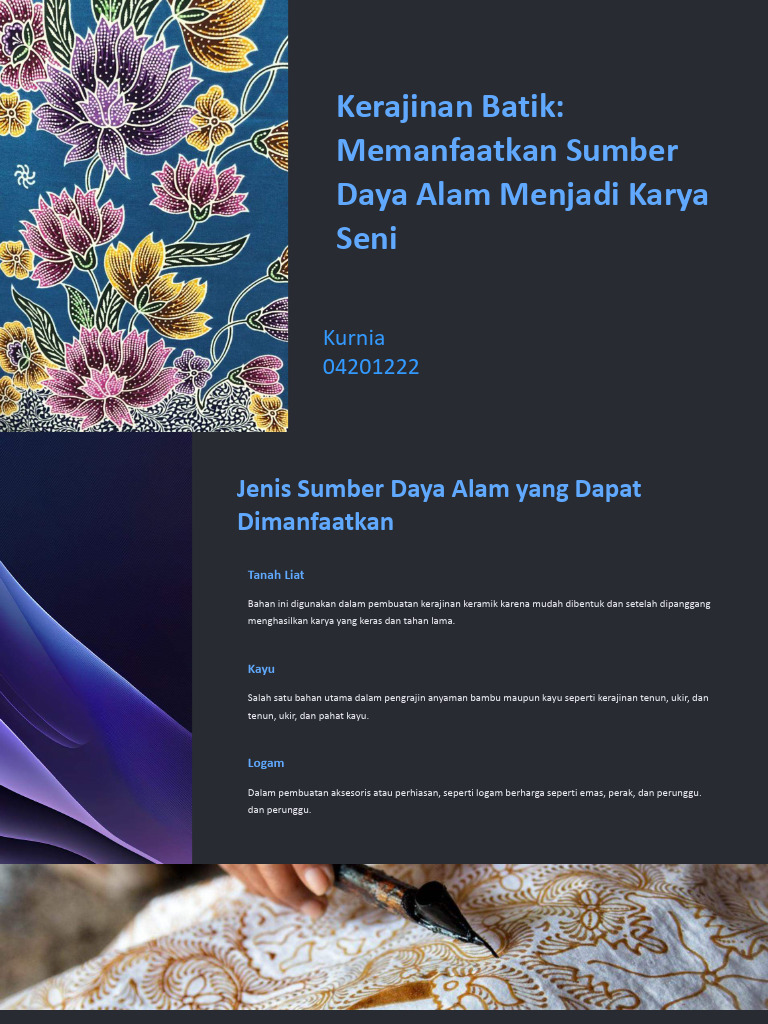 Proses dan Bahan Utama Pembuatan Batik | PDF | Griya & Taman