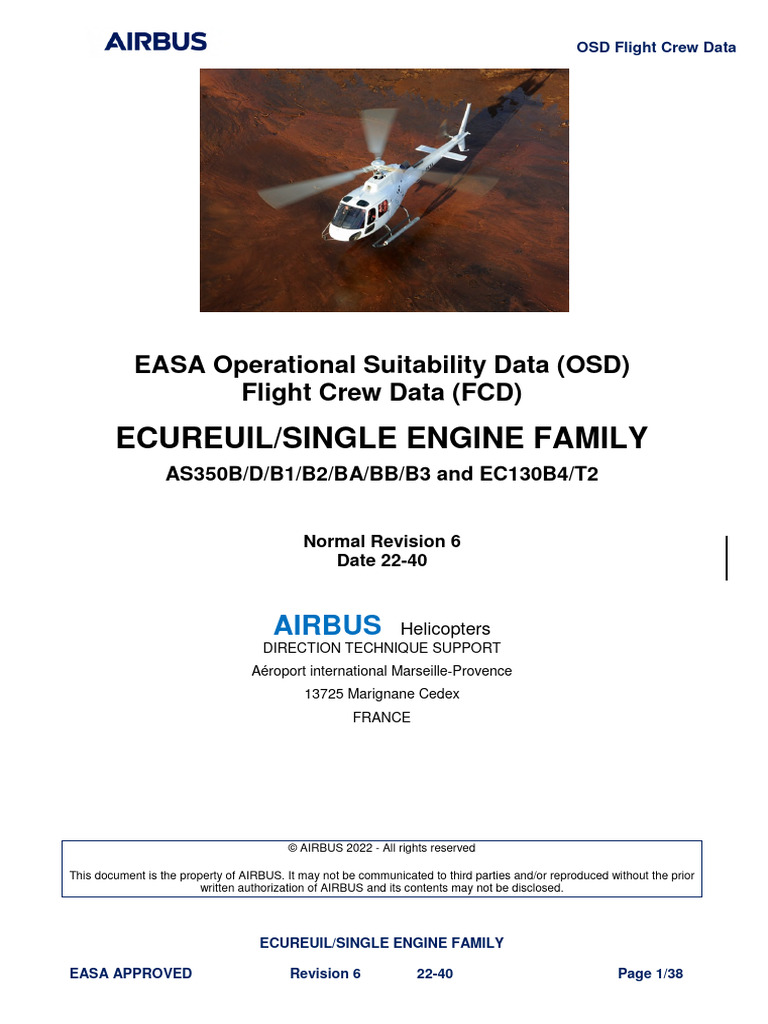 OSD Report ECUREUIL SingleEngineFamilyRN6!22!40 Approved | PDF ...