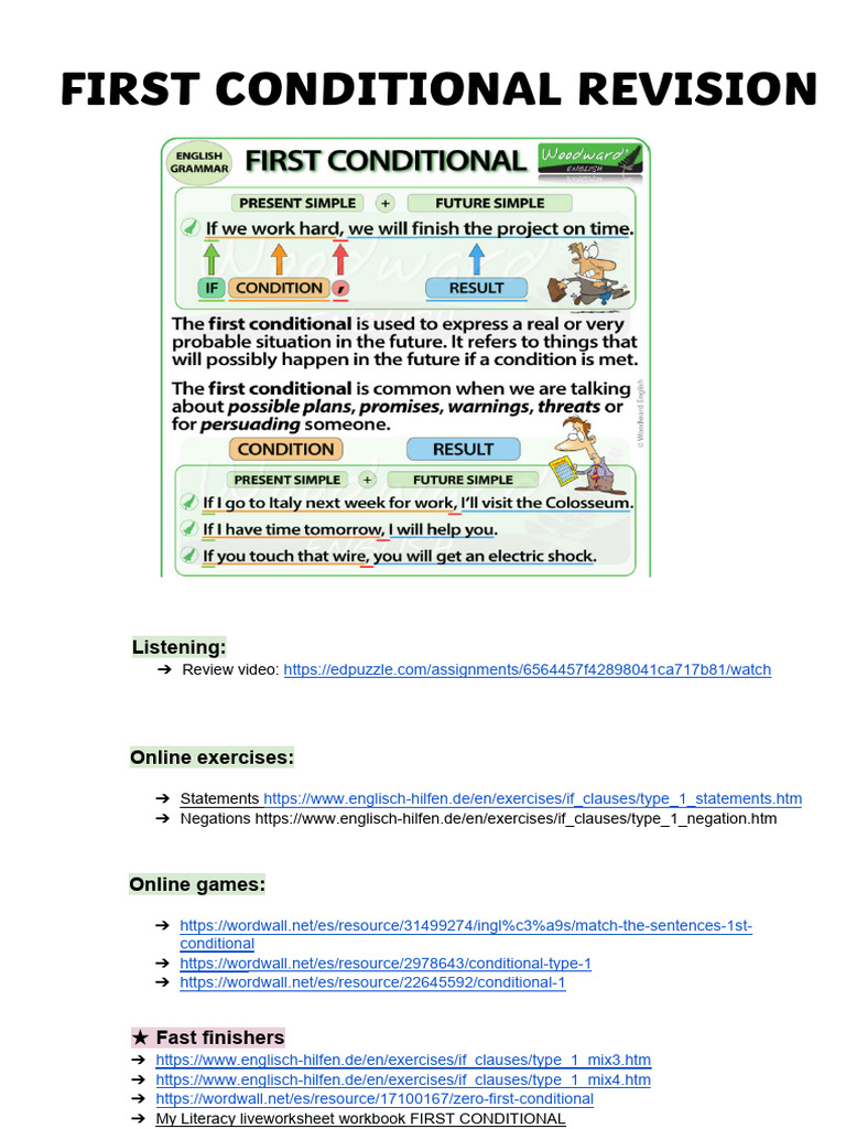 First Conditional REVISION | PDF