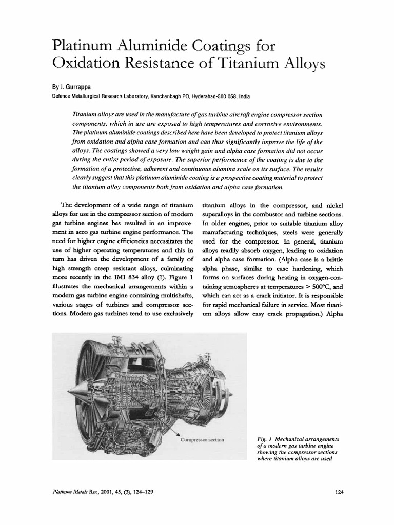 PT Aluminide Coatings | Download Free PDF | Titanium | Scanning ...