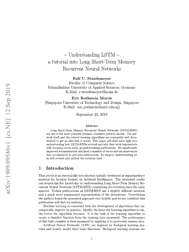 LSTM | PDF