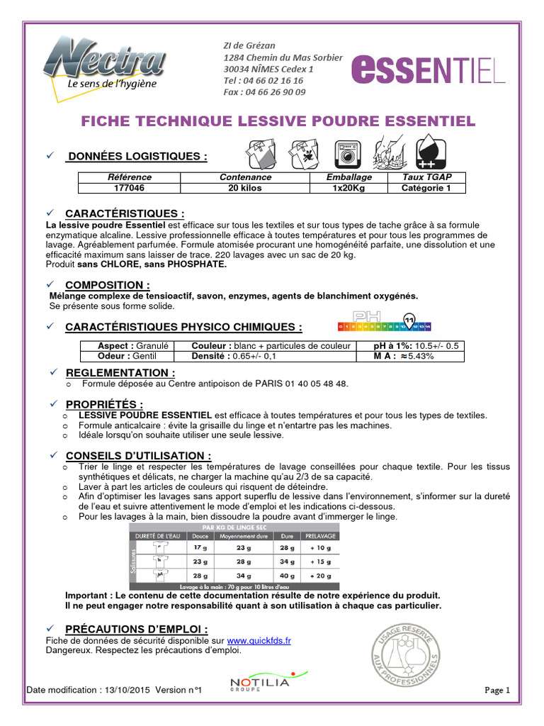 Fiche Technique | PDF