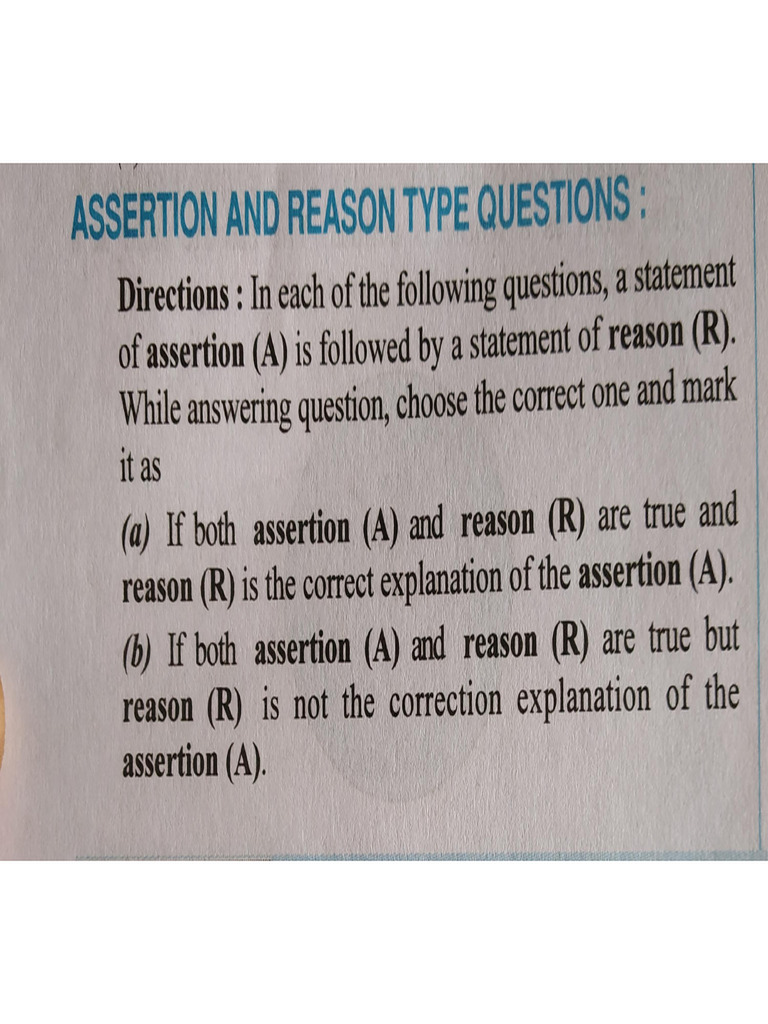 Assertion Reasoning Electrostatics | PDF