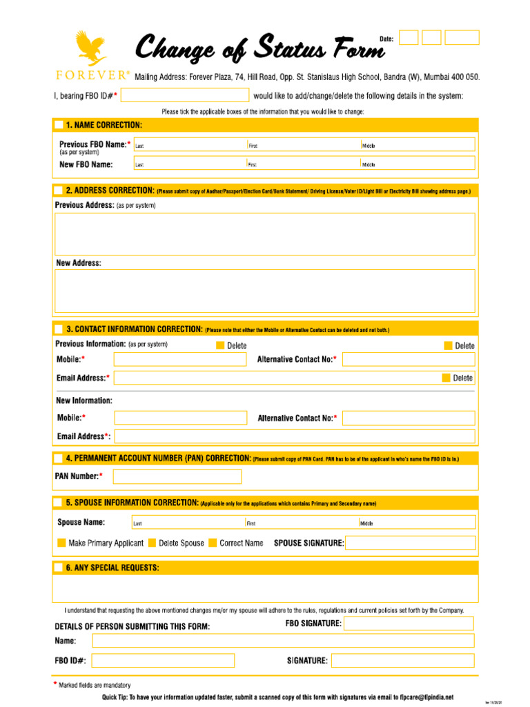 Flp Status Form | PDF