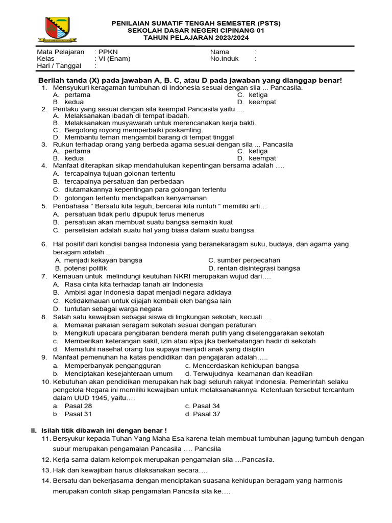 PKN KELAS 6 JADI VS 2 PDF