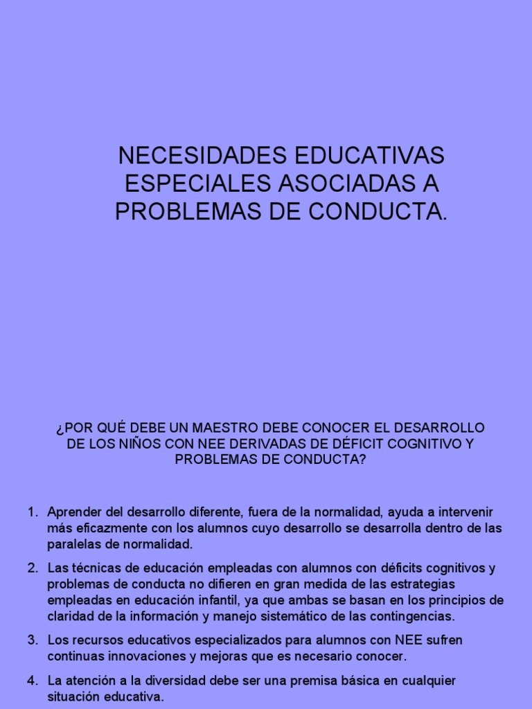 Manejo de Problemas de Conducta en El Aula | PDF | Desorden hiperactivo ...