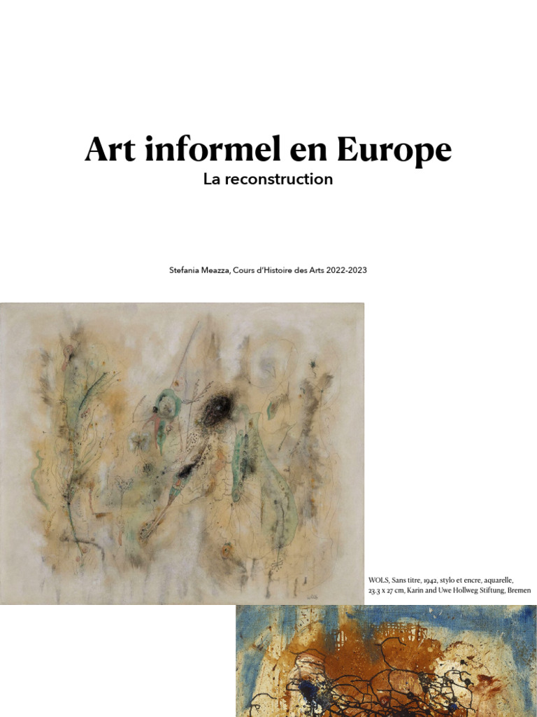 03.art Informel | PDF | Mouvements de l'art | Artiste