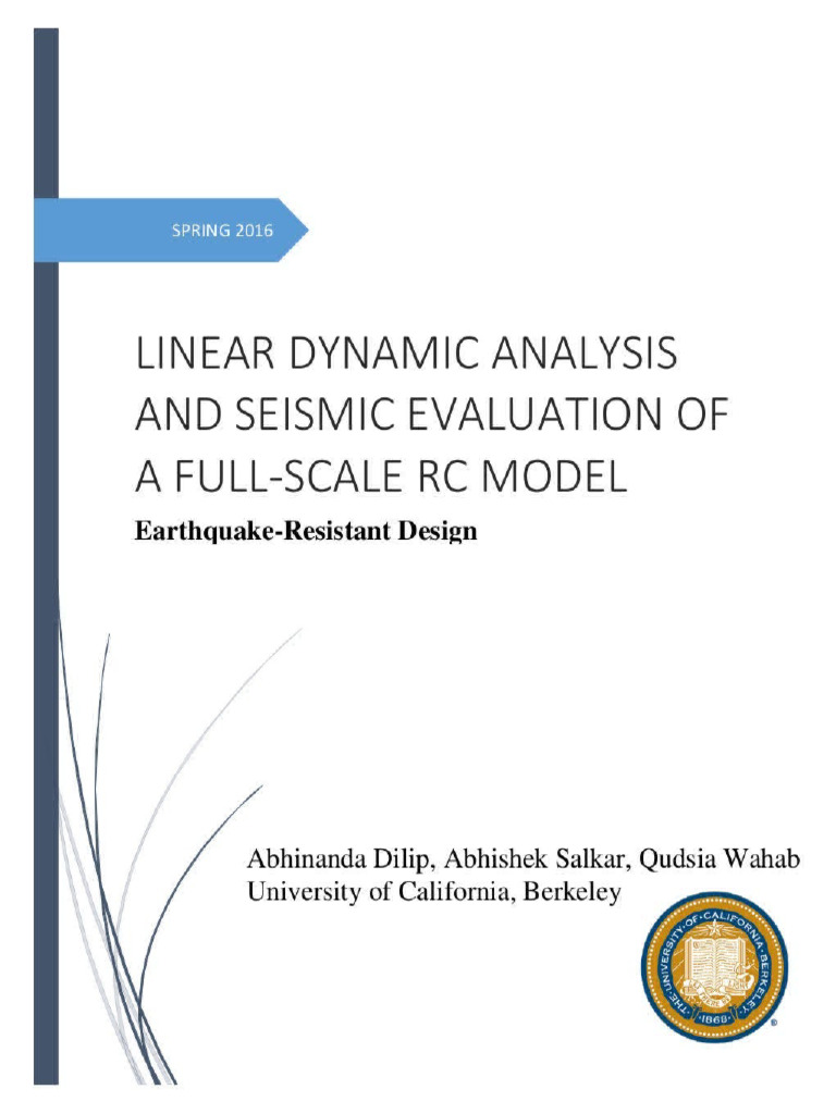 Linear Dynamic Analysis and Seismic Evaluation of RC Building 62410508 | PDF