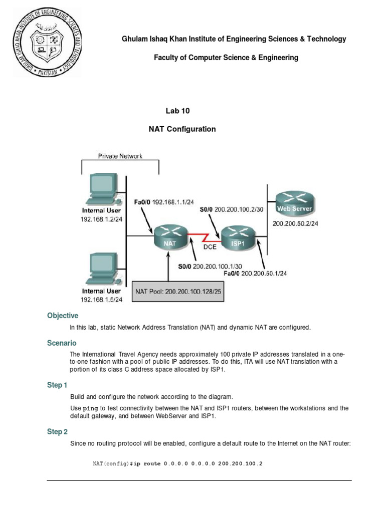 NAT 10 Lab Tasks | PDF | Ip Address | Computer Network