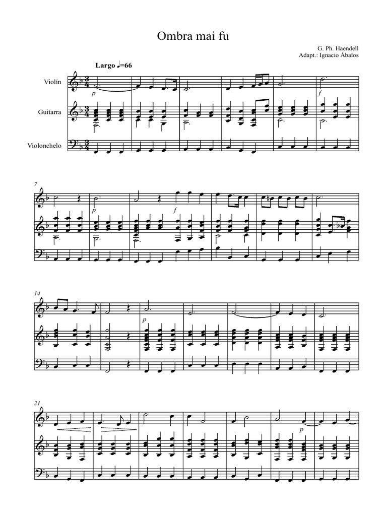 Ombra mai fu - Partitura completa | PDF