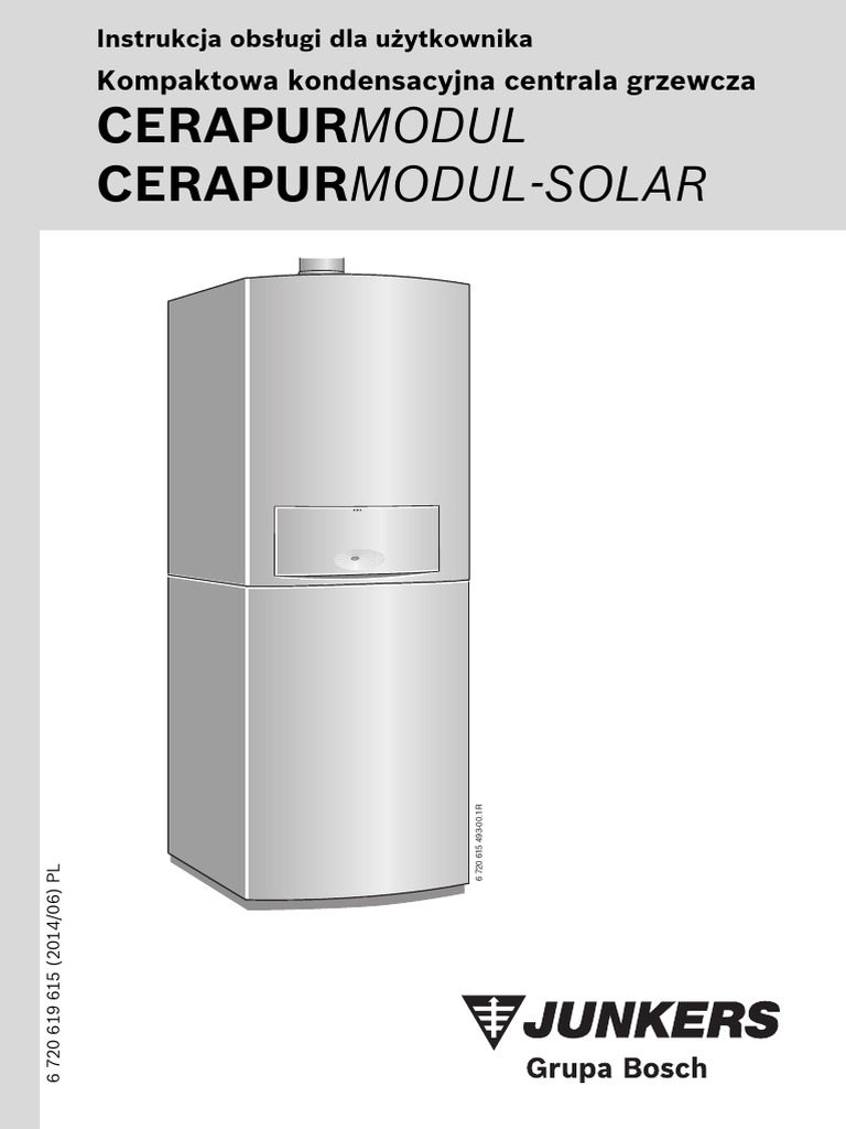 Instrukcja Obsługi Junkers Cerapur Modul I Modul Smart | PDF
