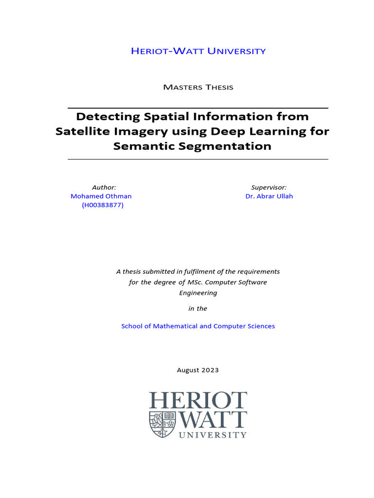 Detecting Spatial Information From Satellite Imagery Using Deep ... Detecting Spatial Information From Satellite Imagery Using Deep ...