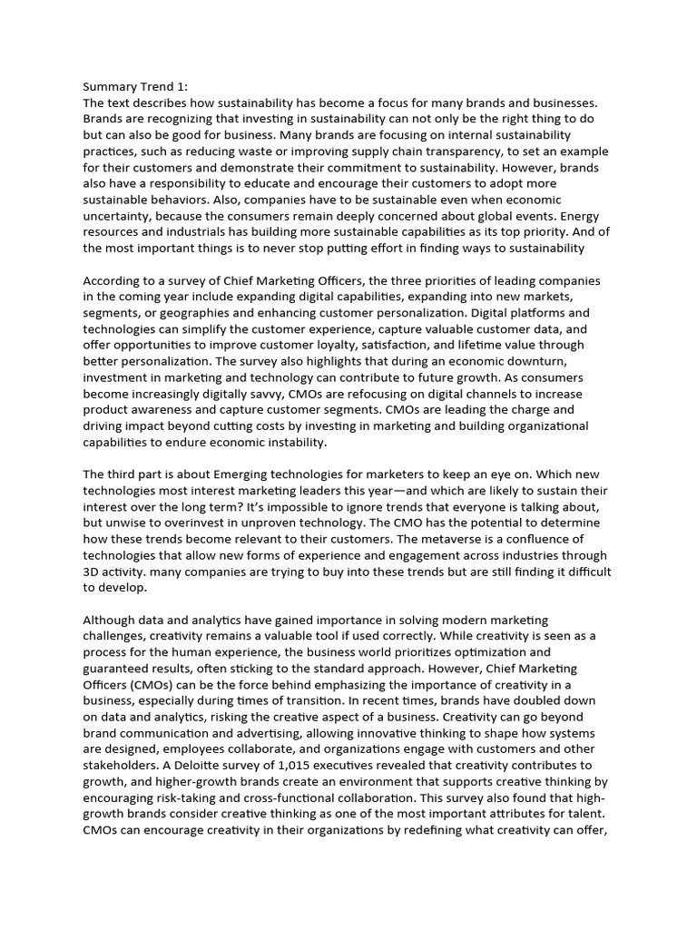 Summary Trend 1 | PDF