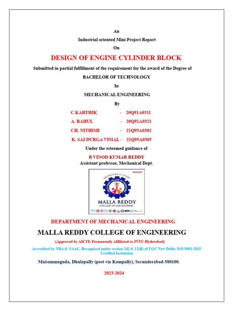 Modeling of Enigine Cylinder Casing | PDF
