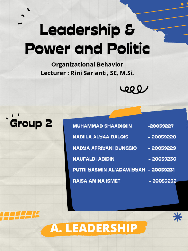 Kel 2. Leadership & Power and Politics | PDF | Leadership | Power ...