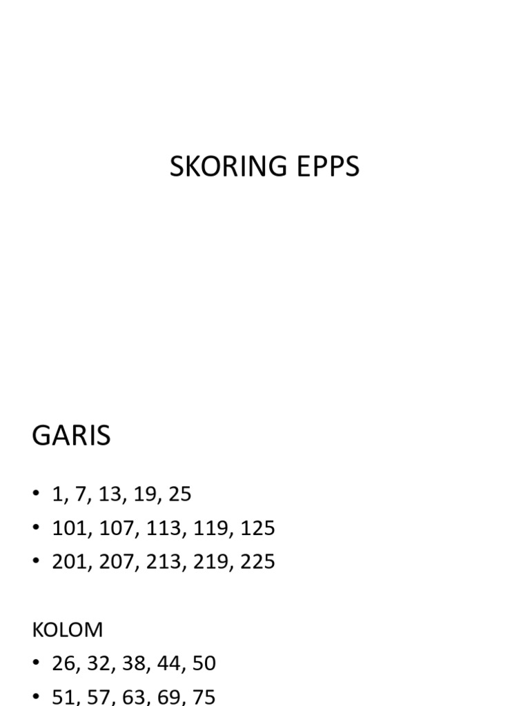 3.1 Pertemuan 3 EPPS - Pengertian Dan Skoring EPPS | PDF