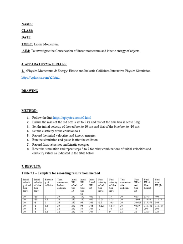 Lab 5 - Linear Momentum-1-1 | PDF | Teaching Methods & Materials | Technology & Engineering