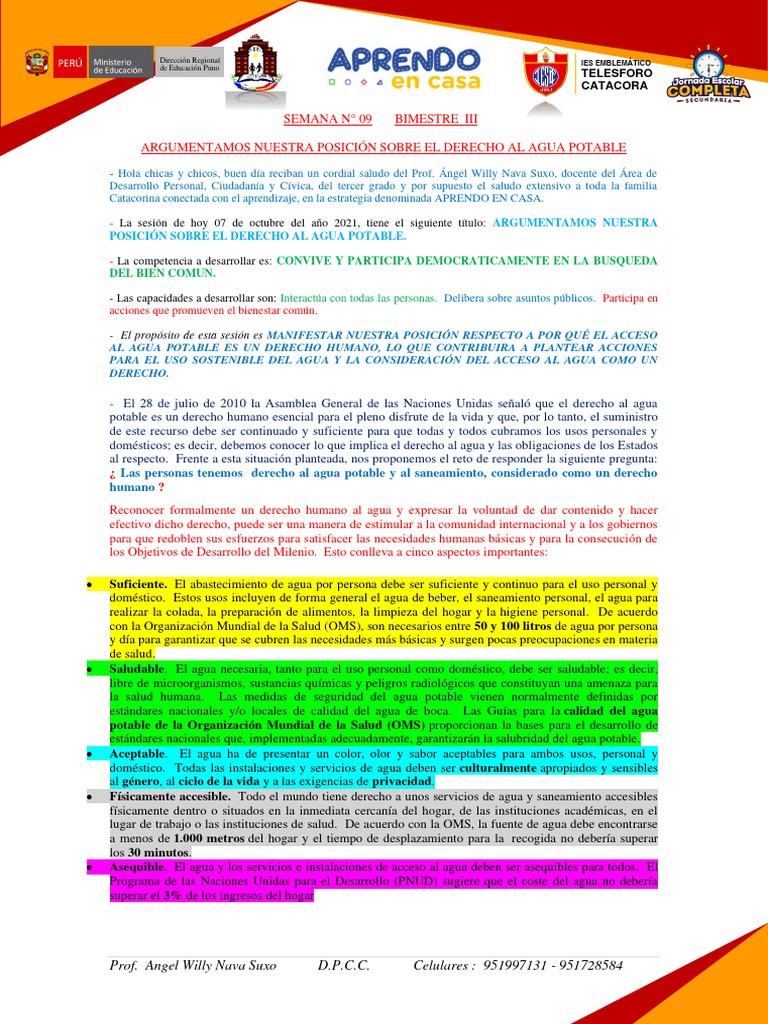Dpcc3°iiib 9 | PDF | Salud y bienestar