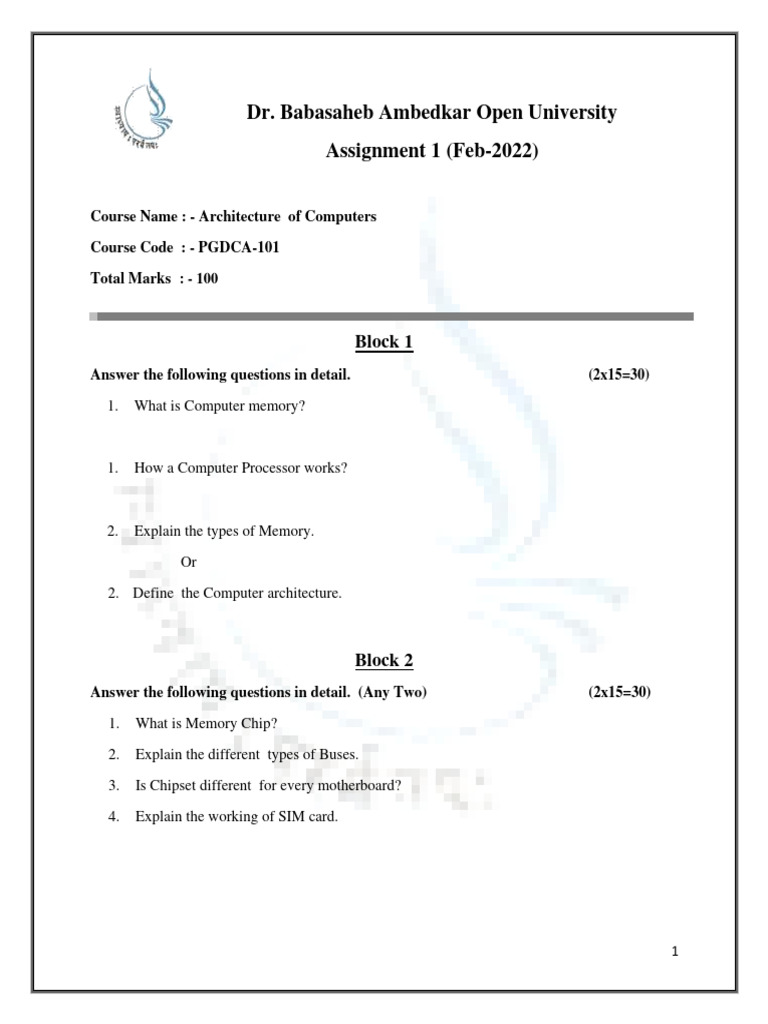 Pgdca 101 | PDF | Computer Data Storage | Input/Output