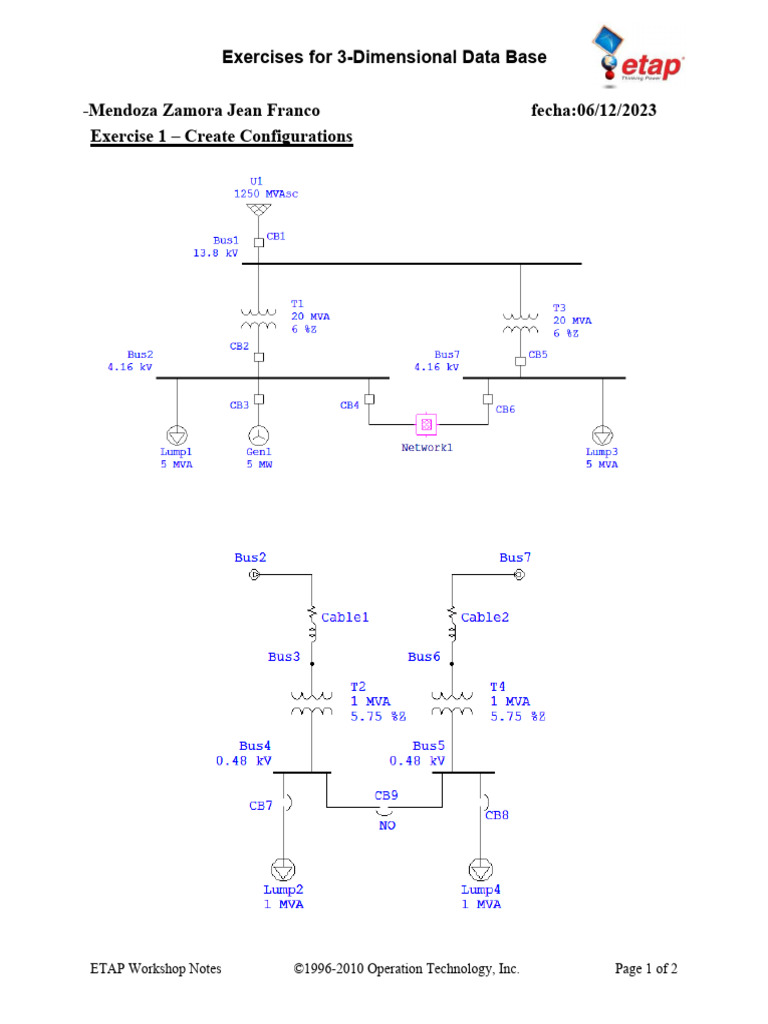 LAb 08 Etap Flujo de Potencia | PDF