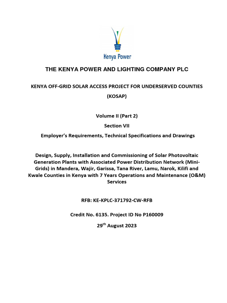 Solar Mini-Grids for Kenyan Counties | PDF | Photovoltaics ...