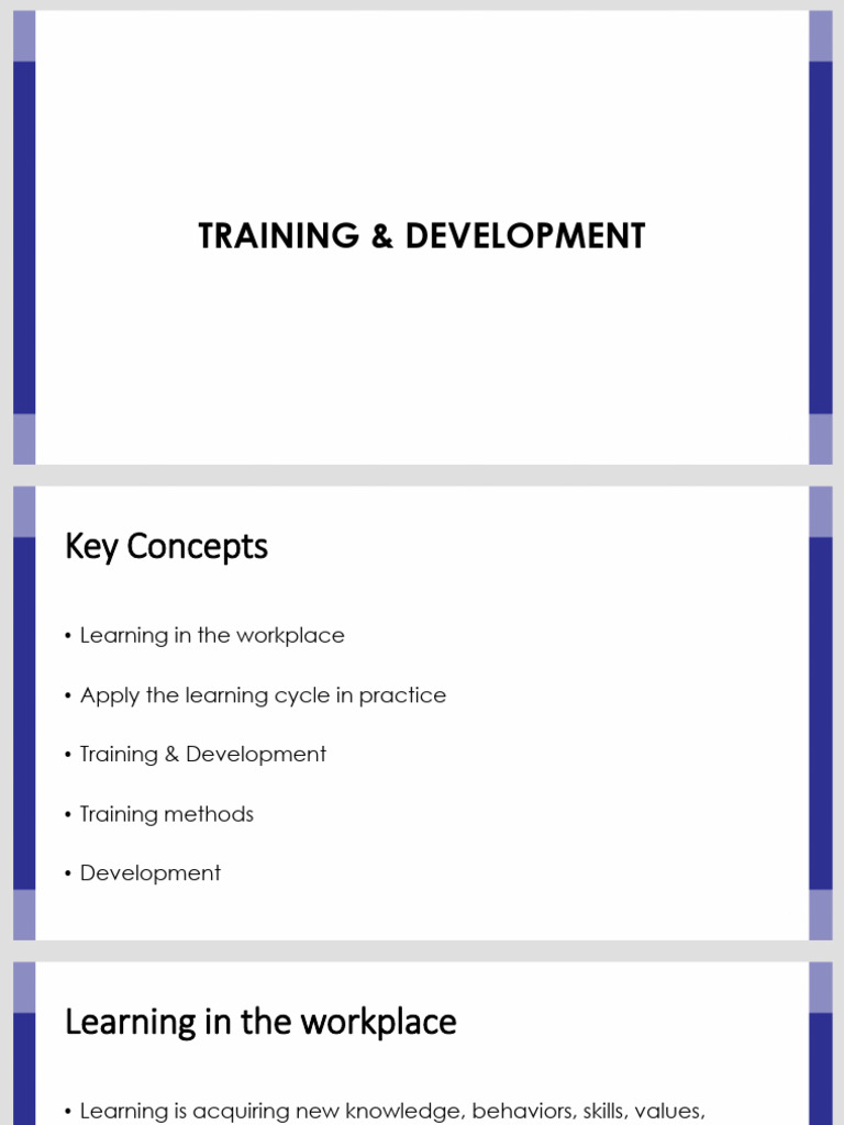 TRAINING & DEVELOPMENT | PDF