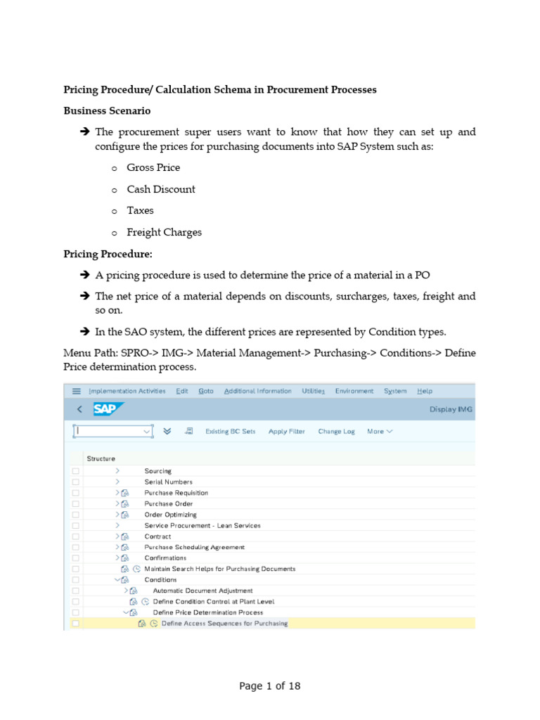 DAY 6 Pricing Procedure and Schema Group | Download Free PDF | Pricing | Rebate (Marketing)