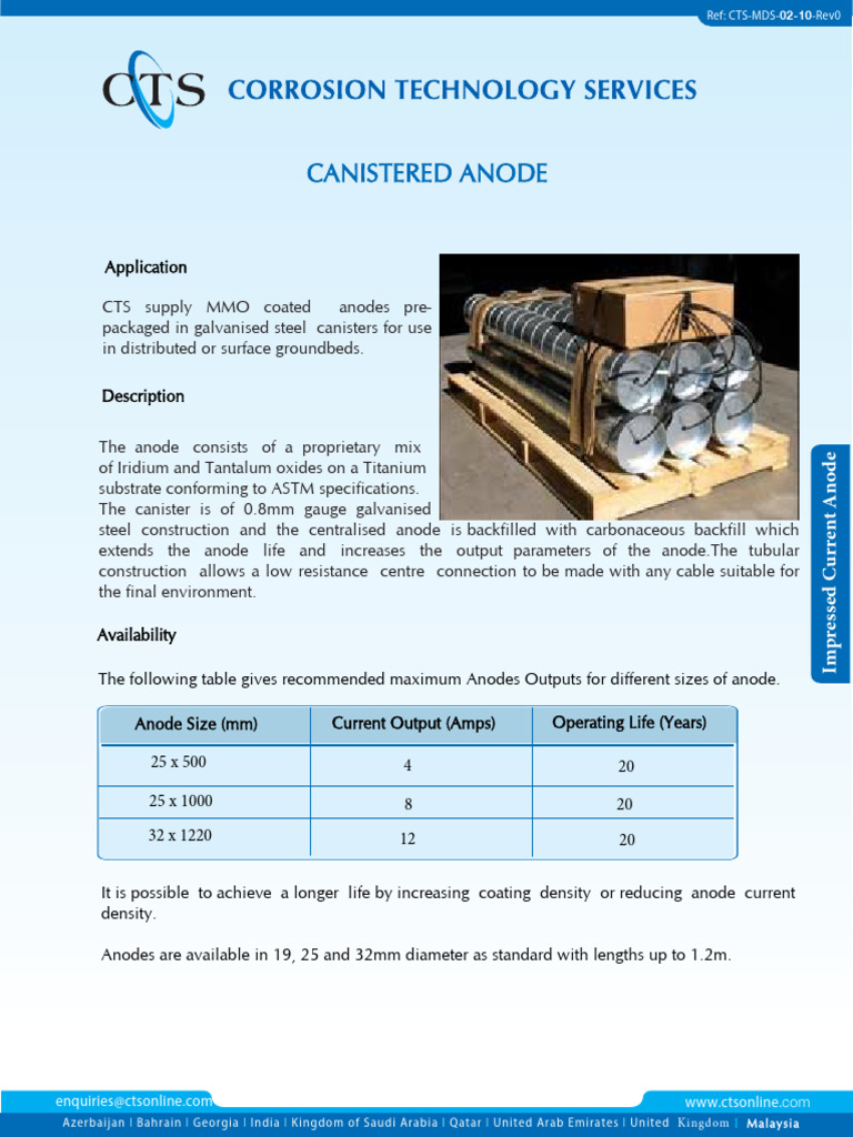 CANISTERED-ANODE | PDF | Materials | Chemistry