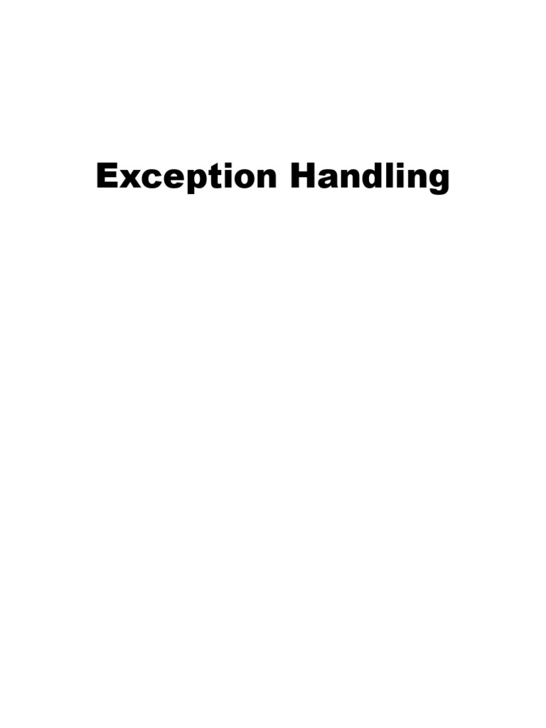 Clas-PPT-C++-Exception Handling | PDF | Computers