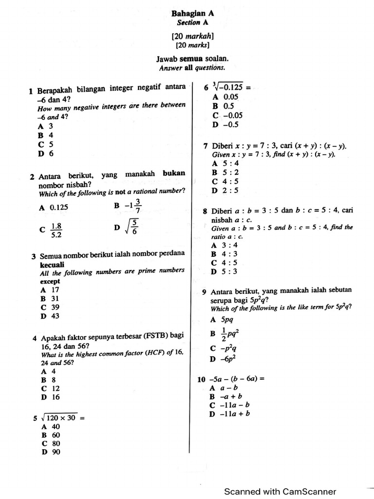 Uasa-Mt-Kertas Model T1 | PDF