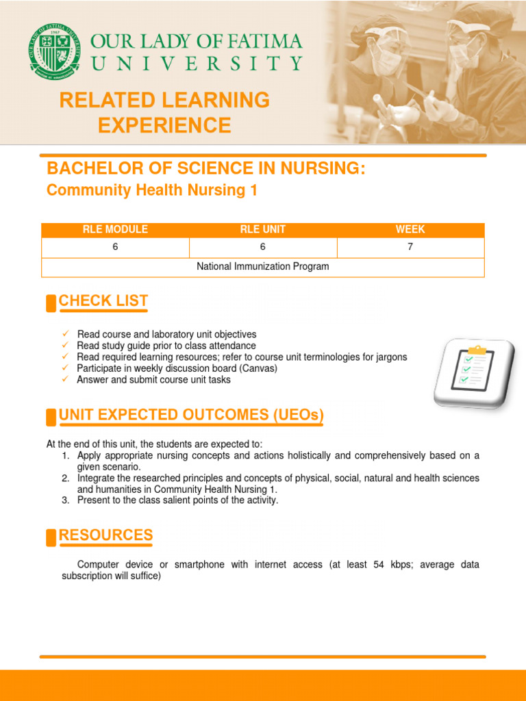 CHN 211 RLE WEEK 7 National Immunization Program | PDF | Nursing | Computing