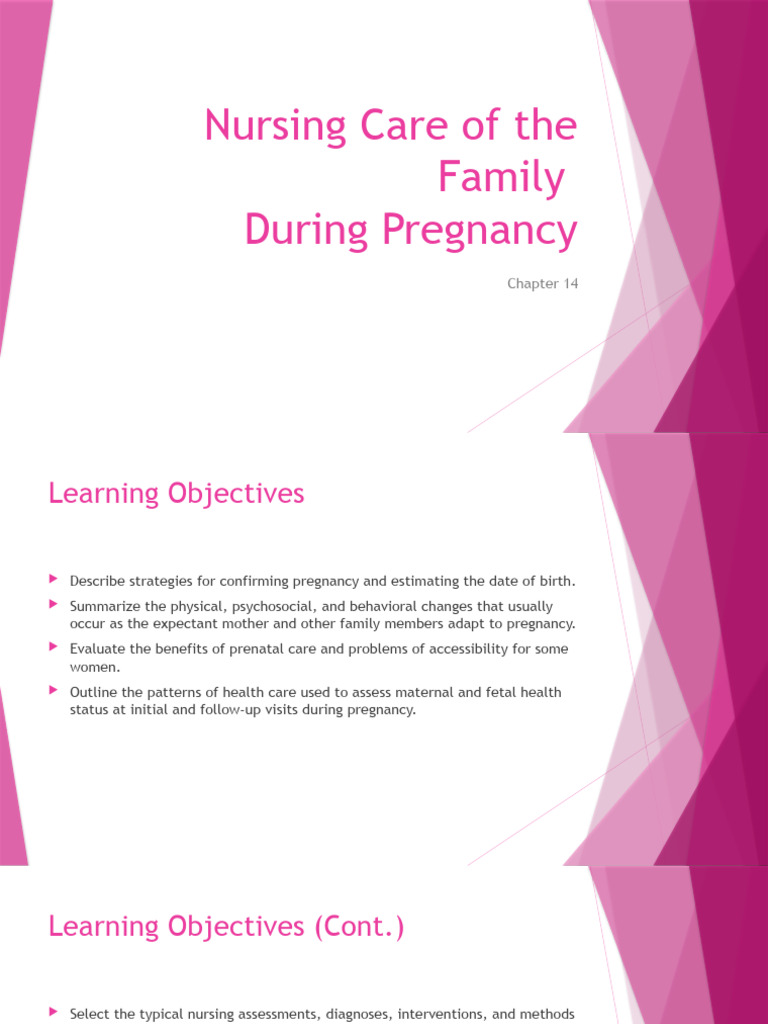 Nursing Care of The Family During Pregnancy 2015 | PDF | Pregnancy | Prenatal Development