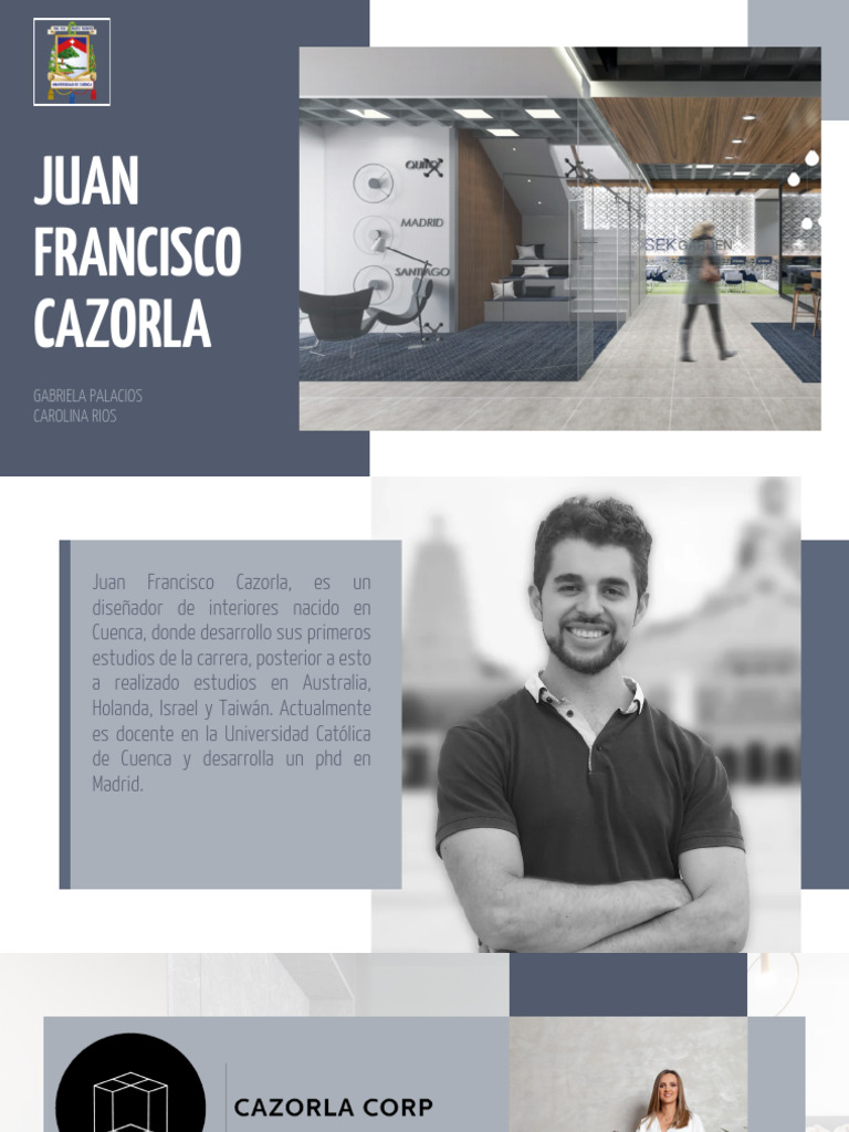 Diseñaor Cuencano Juan Francisco Cazorla | PDF | Enseñando | Diseño