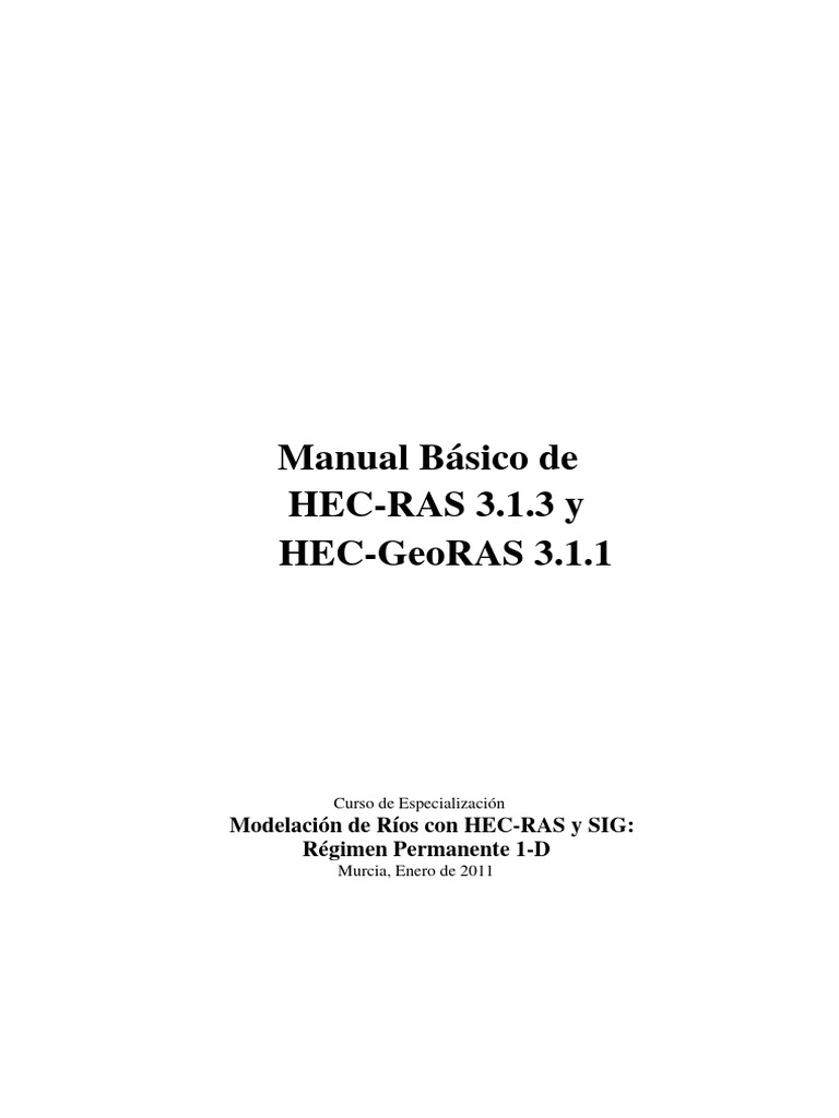 ManualBasico HEC-RAS313 HEC-GeoRAS311 Espanol | PDF | Descarga ...