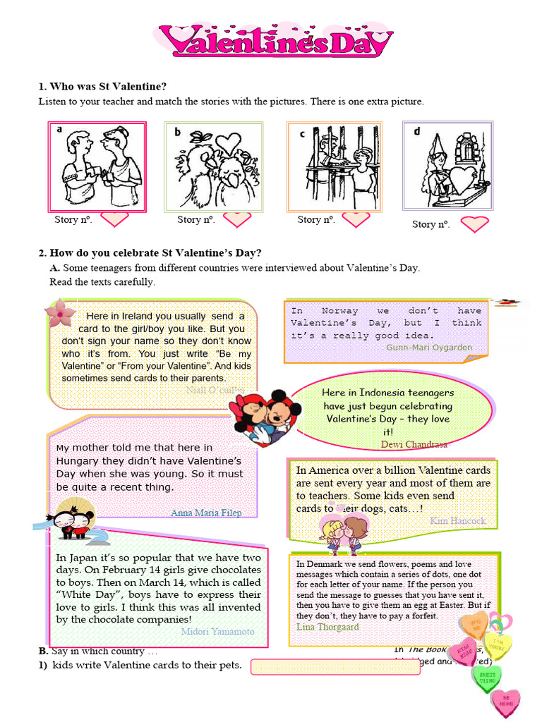 ST Valentine Lesson Elementary | PDF | Valentine's Day