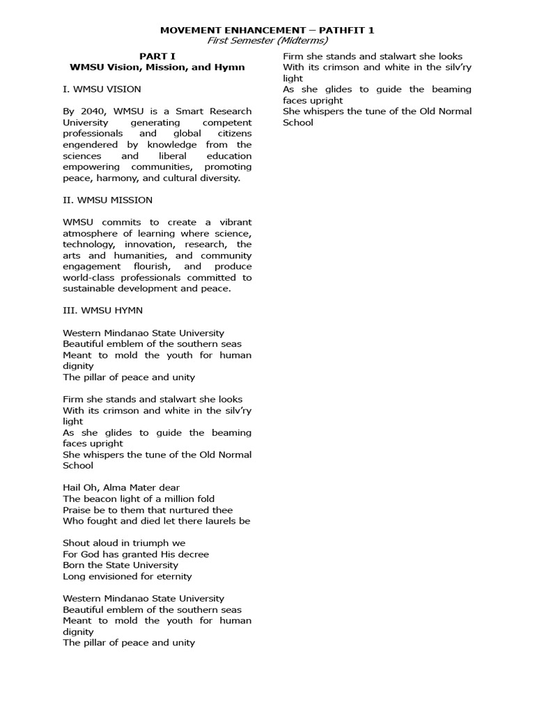 WMSU Physical Education Overview | PDF