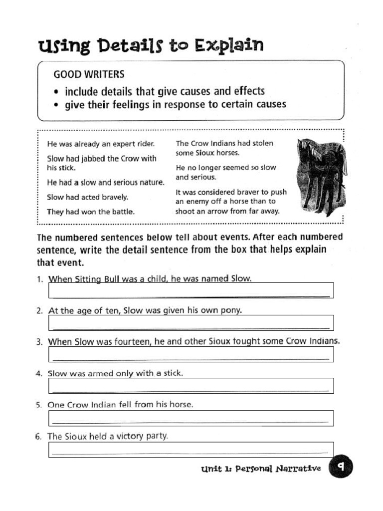 Using Details Worksheet | PDF