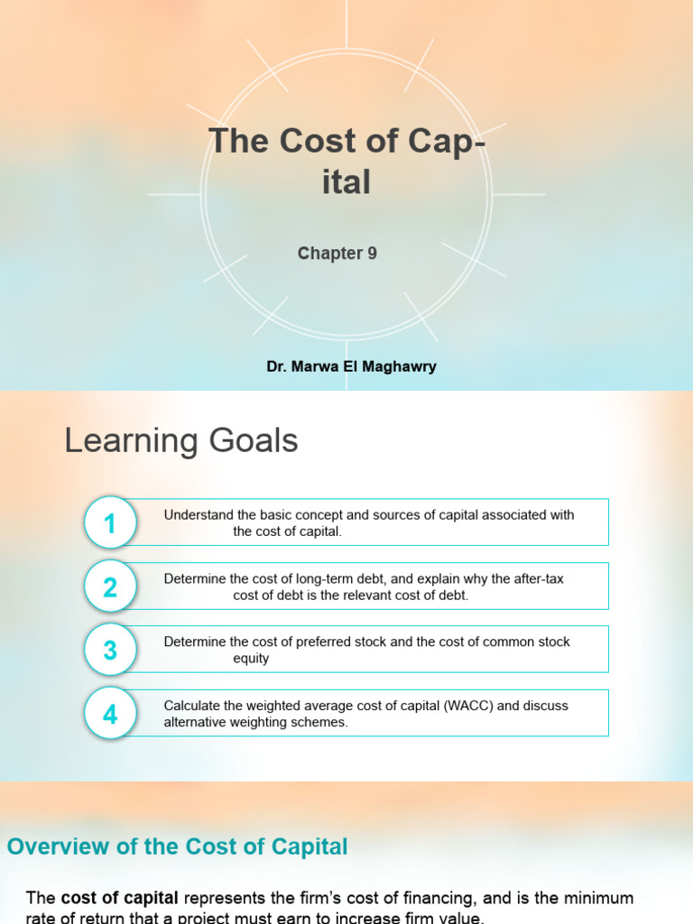 Cost of Capital (Updated) | PDF | Cost Of Capital | Stocks