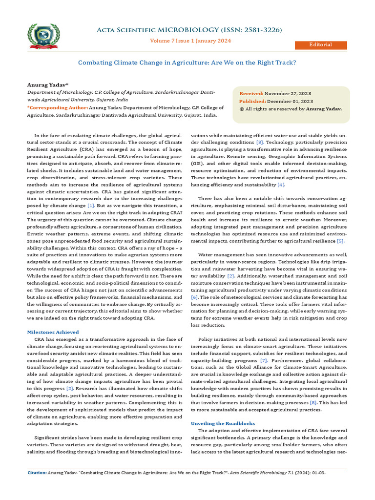 Asmi 07 1323 | PDF | Agriculture | Climate Resilience