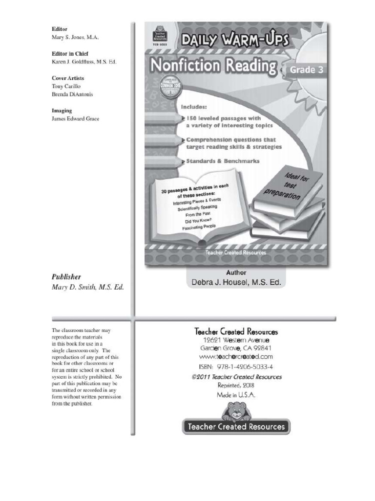 Daily Warm-Ups Nonfiction Reading | PDF