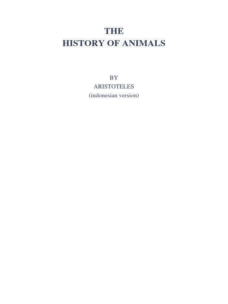 History of Animal | PDF