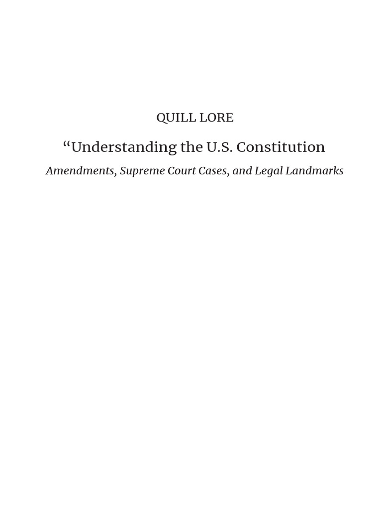 Understanding The Us Constitution TRADE PRINT READY | PDF ...