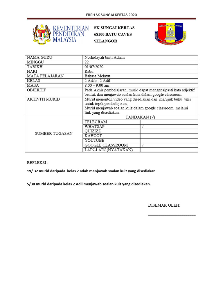 RPH PKP - Minggu 22 - Rabu | PDF